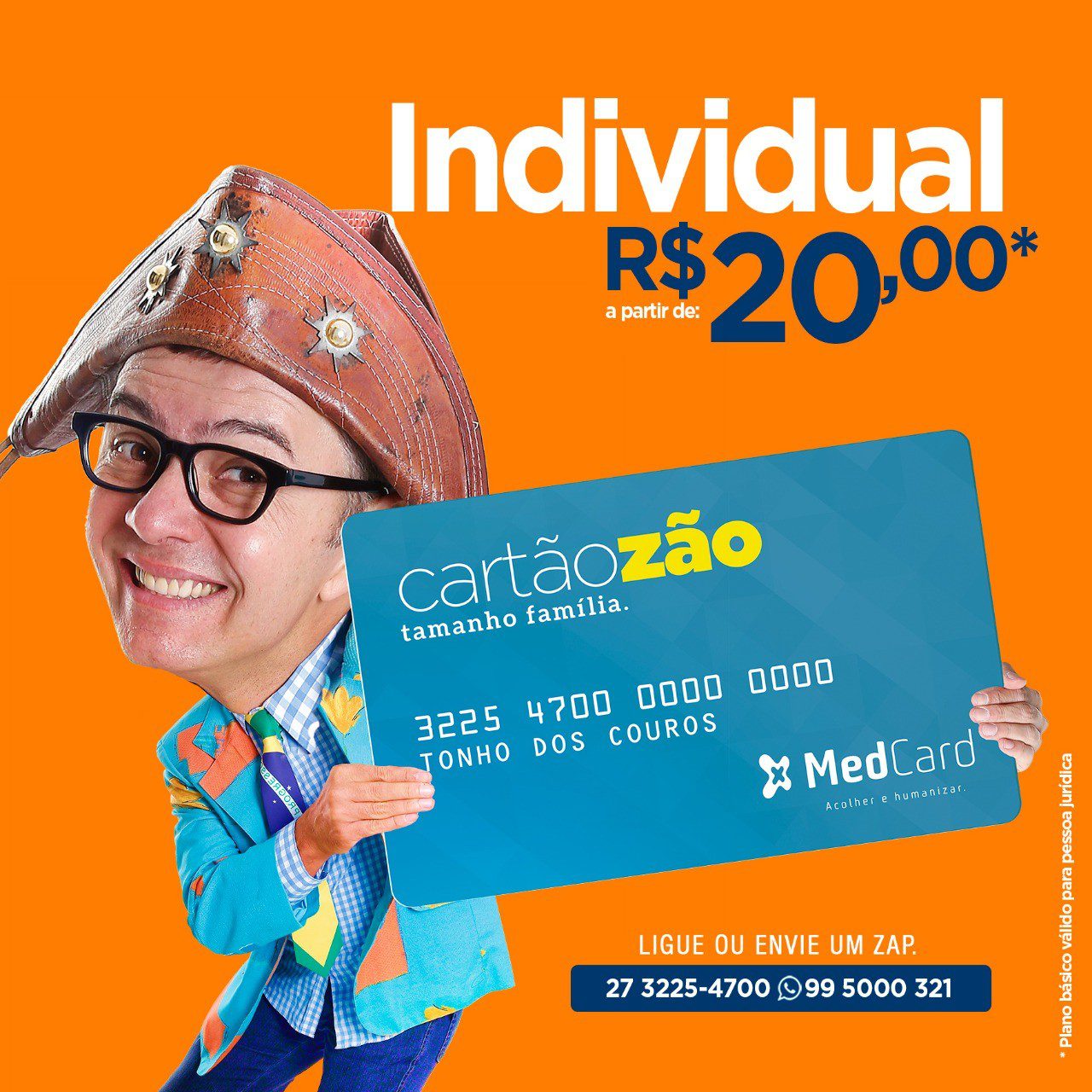 Tonho dos Couros estrela nova campanha publicitária da Medcard – ES Brasil