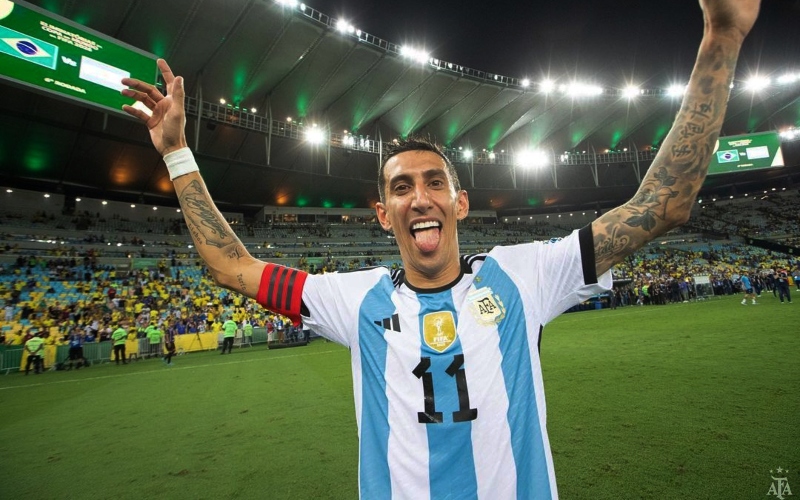 Di María fez último jogo o Brasil e se aposenta da Argentina